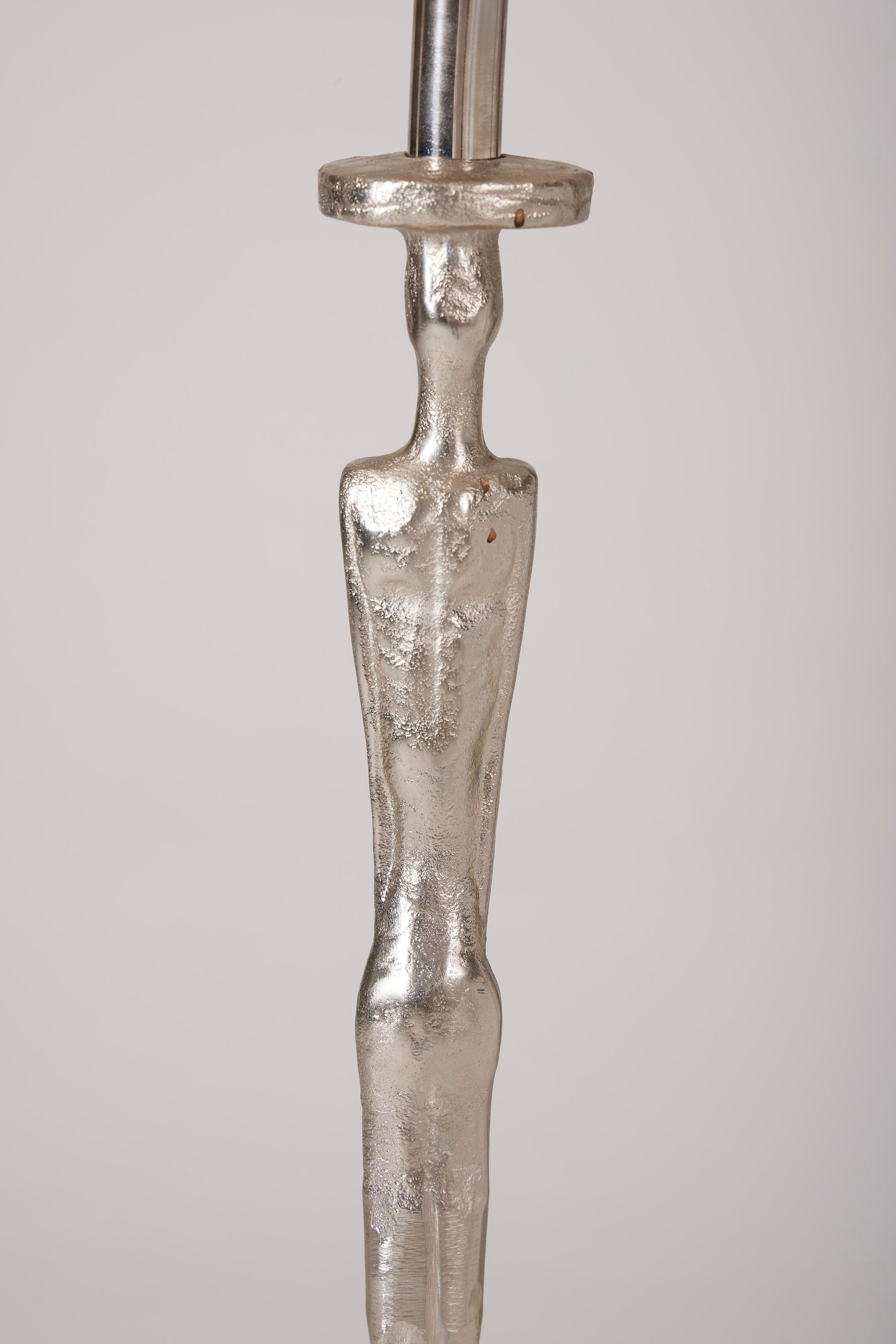 Aluminum woman lamp For Sale at 1stDibs