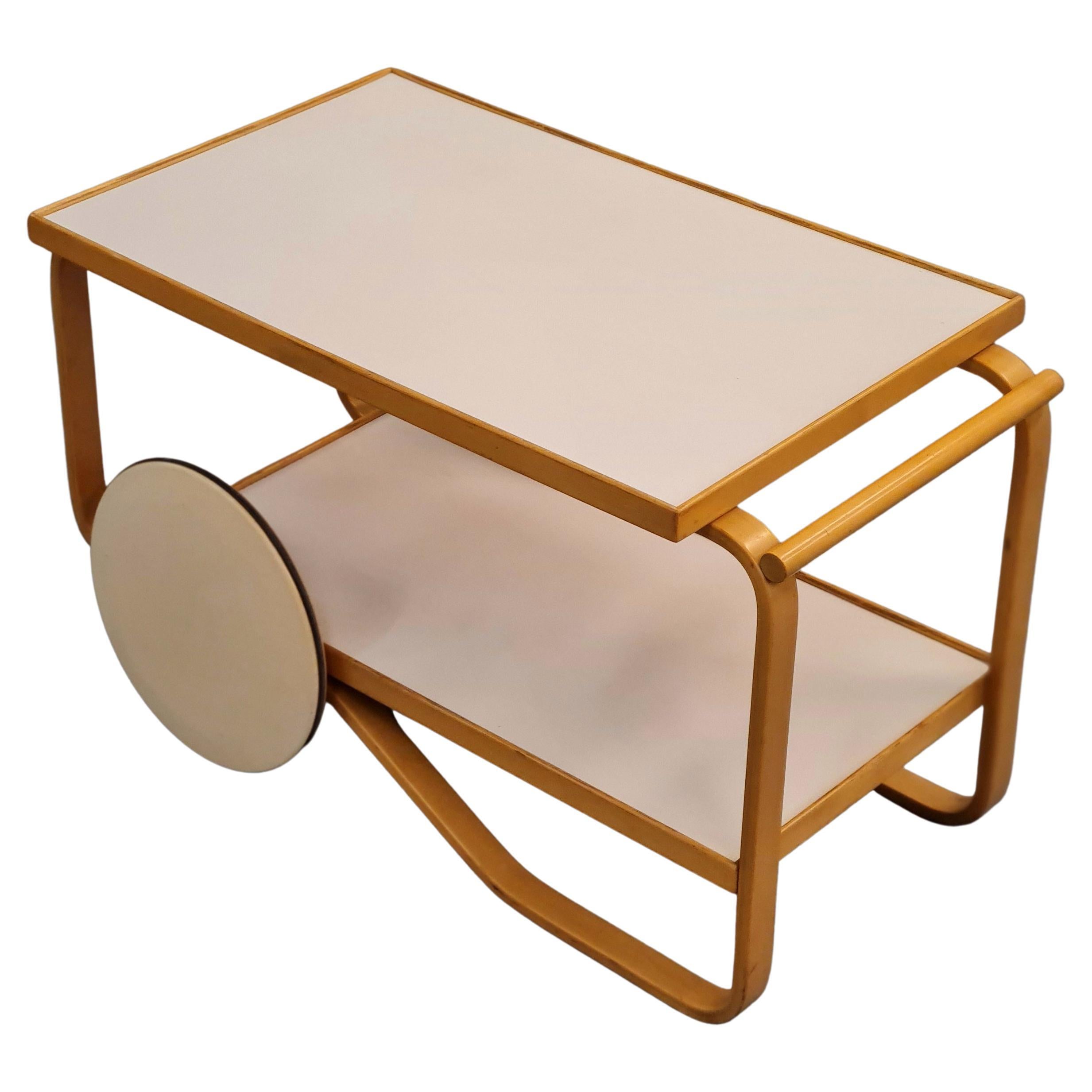 Artek Tea Trolley 901 ColoRing in Red and Turquoise by Alvar Aalto and ...