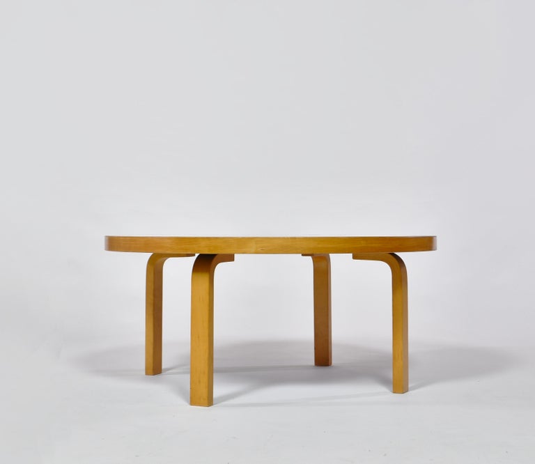 Alvar Aalto Coffee Table "L-leg" Model No. 91 in Birch and White ...