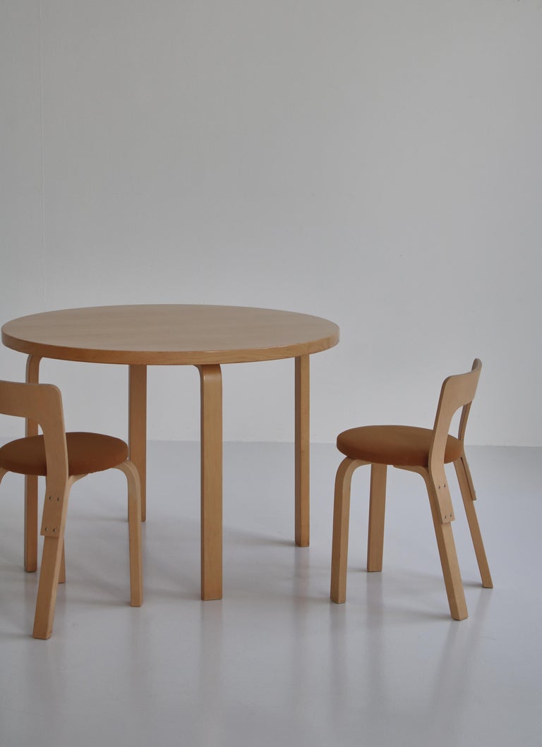 Alvar Aalto Dining Table Model No. 91 in Ash at Artek, Finland in the ...