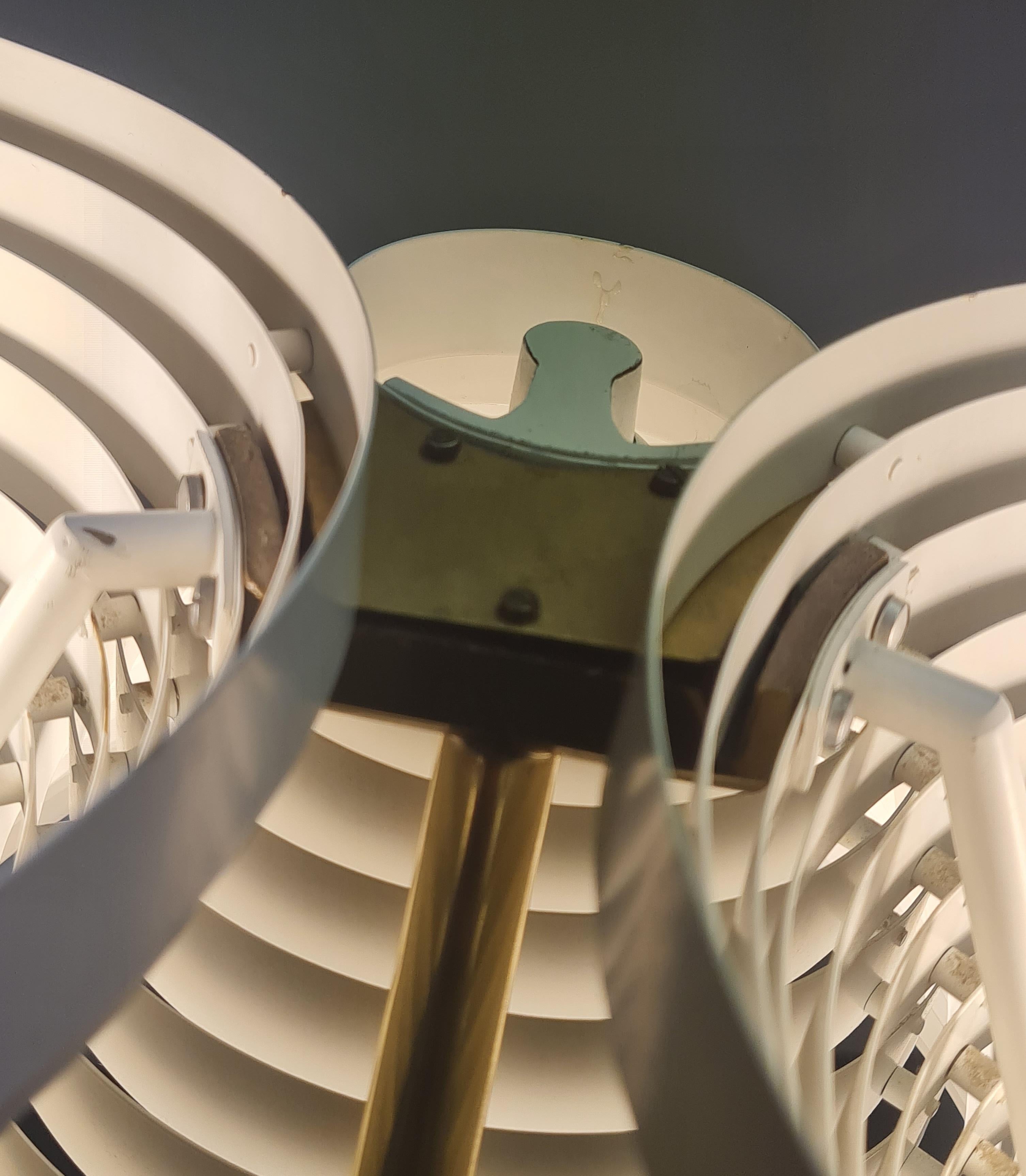 Alvar Aalto Floor Lamp Model A809 in White and Black Leather ...