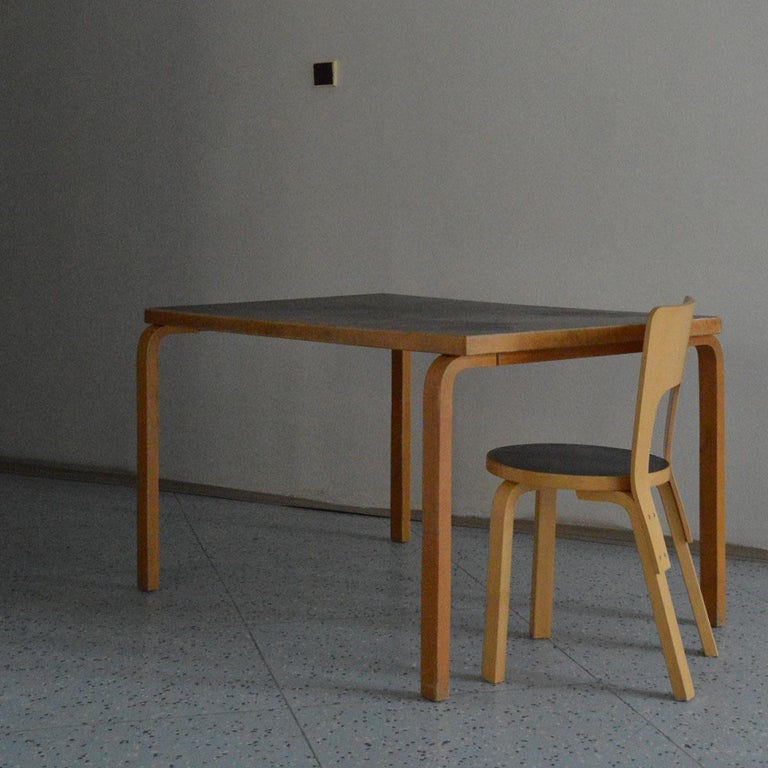 Alvar Aalto L-Leg Rectangular Dining Table in Birch, 1950s For Sale at 1stDibs