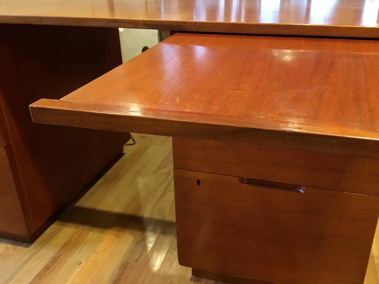 Alvar Aalto Mahogany Desk for Artek with Drawers and Pull Out Work ...
