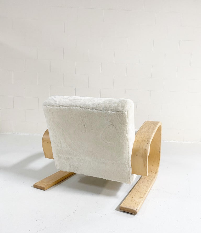 Alvar Aalto Model 400 "Tank" Lounge Chair in Shearling at 1stDibs | tank chair