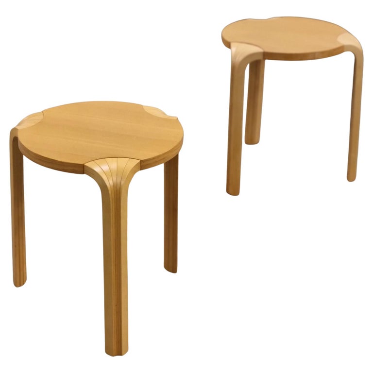 Alvar Aalto, Pair of X600 Stools for Artek, Finland, 1960s For Sale at ...