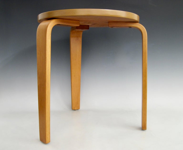 Alvar Aalto Style Side Table or Stool by Thonet For Sale at 1stDibs