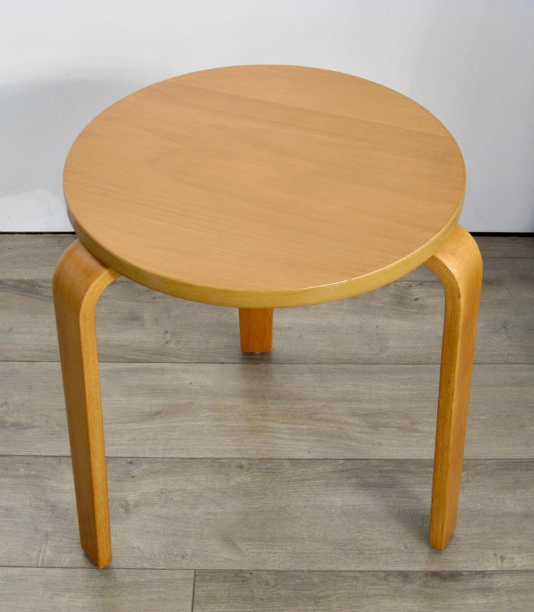 Alvar Aalto Style Side Table or Stool by Thonet For Sale at 1stDibs