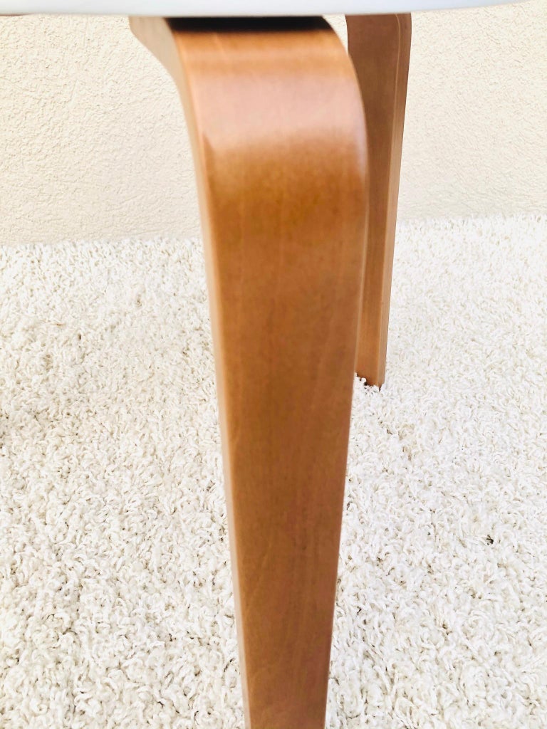 Alvar Alto Style European Bentwood Midcentury Lacquered Small Table ...