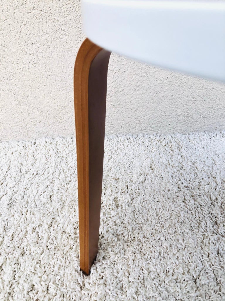 Alvar Alto Style European Bentwood Midcentury Lacquered Small Table ...