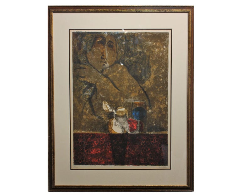 Alvar Sunol Munoz-Ramos - Earth-Toned Abstract Figurative Woman with ...