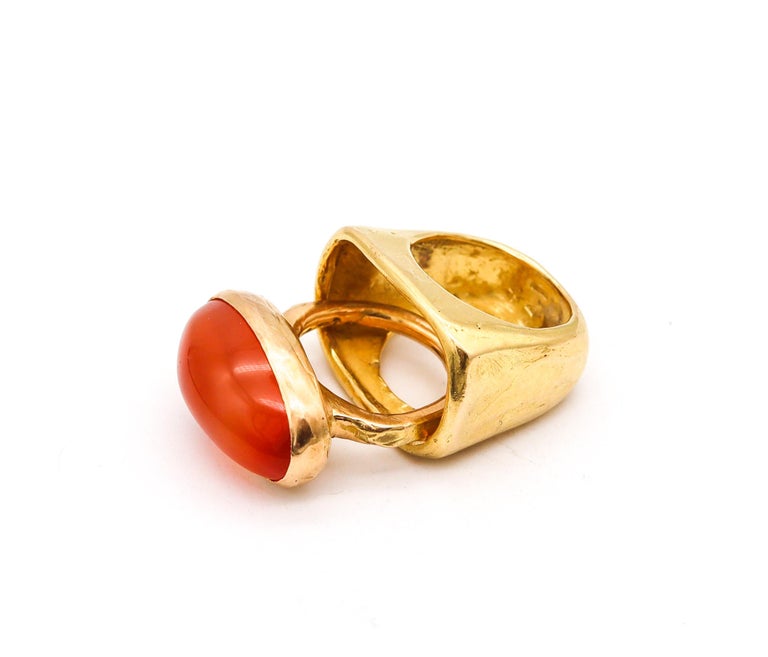 Alvaro and Correnti Messina Convertible Cocktail Ring 18Kt Gold 18.8 ...