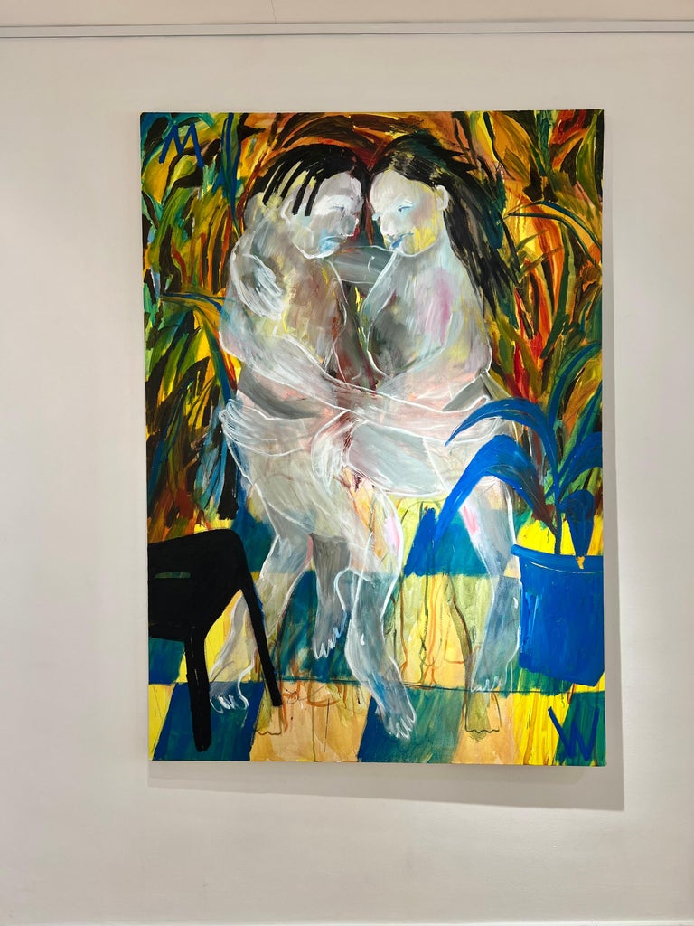 Alya Hatta - Large Oil and Acrylic Painting, Figurate vs Abstract Art ...