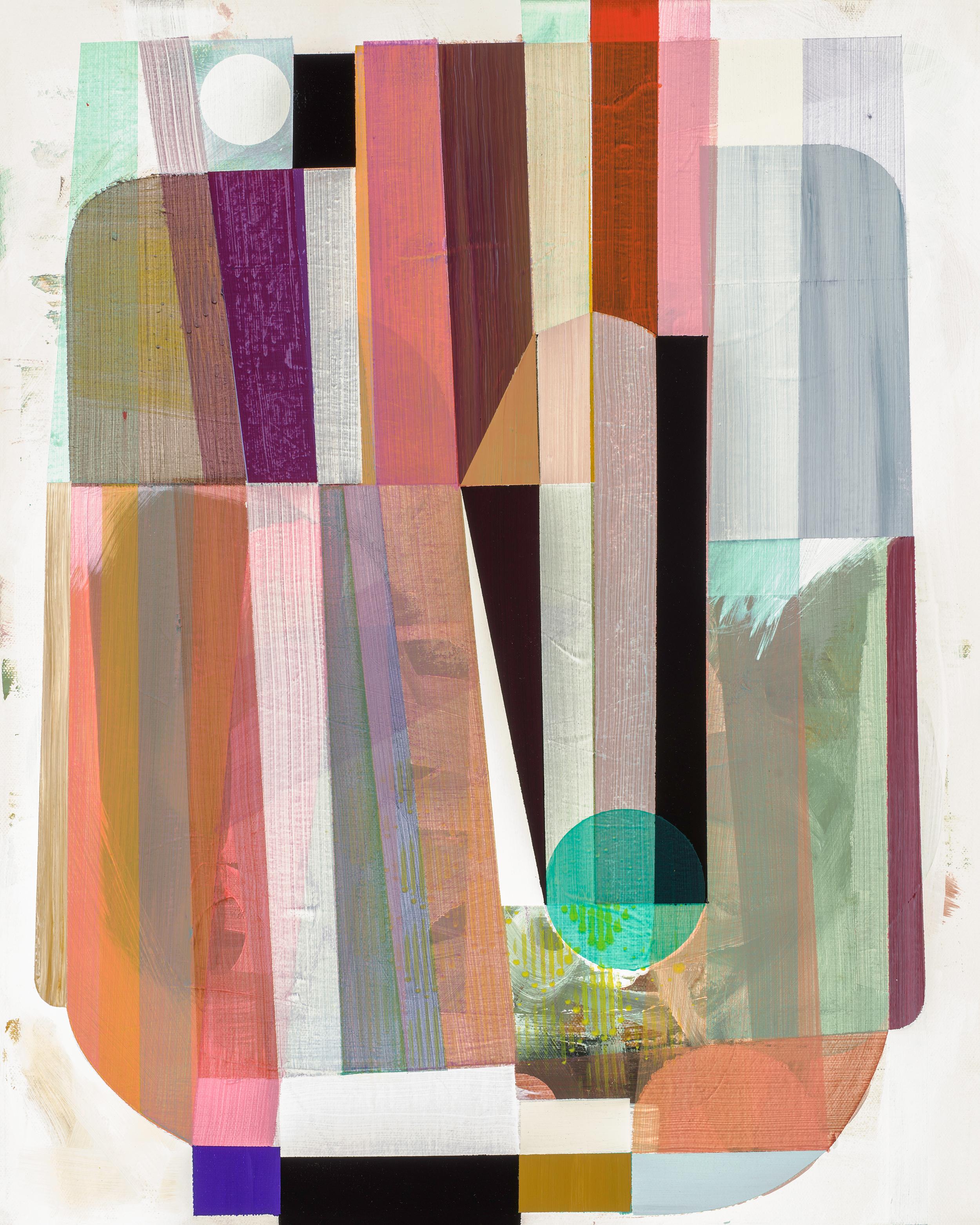 Alyson Khan - "Buttercup" Abstract Painting- Art Deco, mid century ...