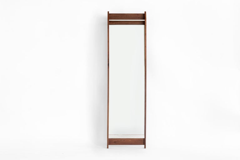 Am1, Solid Walnut Full Length Mirror with Upper Bronze Bar For Sale at ...