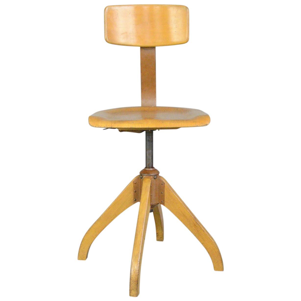 Singer Sewing Machinist Factory Chairs at 1stDibs