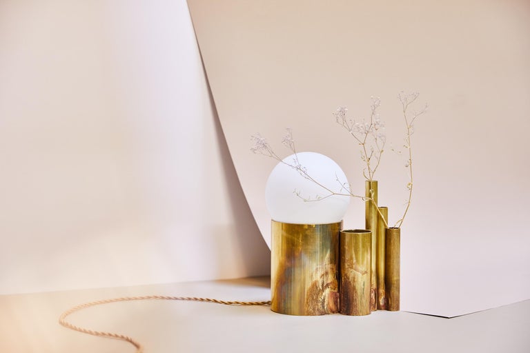 Amalgam Brass Table Lamp Signed by Pia Chevalier For Sale at 1stDibs