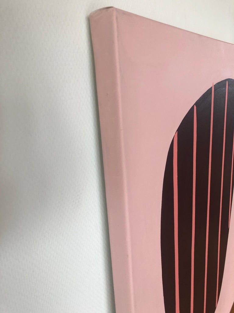 Amanda Andersen - Beaming III - abstract acrylic painting, watermelon ...