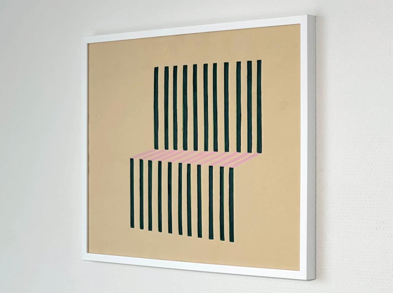 Amanda Andersen - "Brutalist Green Bench" Painting on Paper Furniture ...