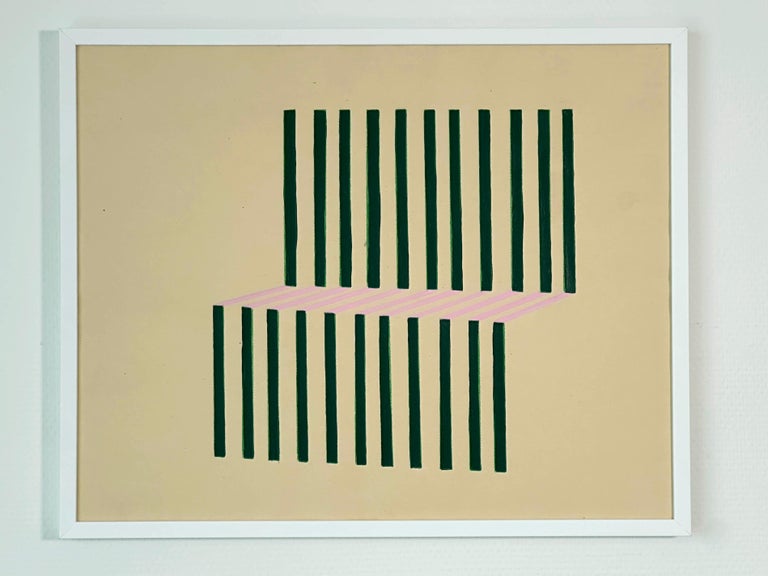 Amanda Andersen - "Brutalist Green Bench" Painting on Paper Furniture ...