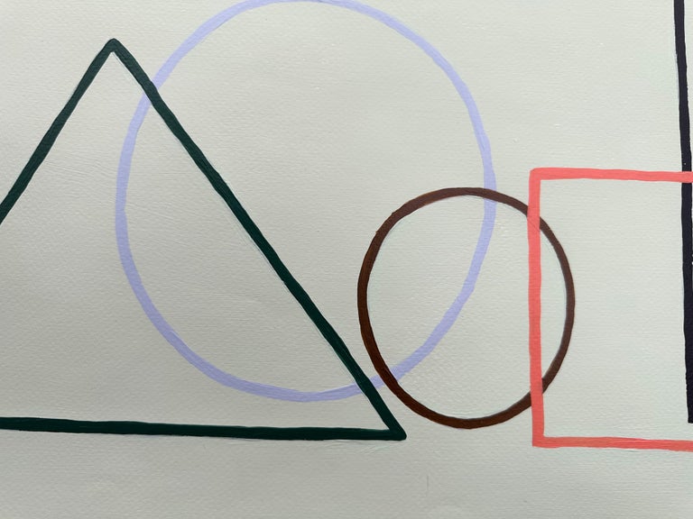 Amanda Andersen - Geometric Outlines Acrylic Painting Paper Abstract ...