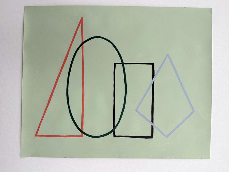 Amanda Andersen - Acrylic Painting Paper Geometric Outlines Abstract ...