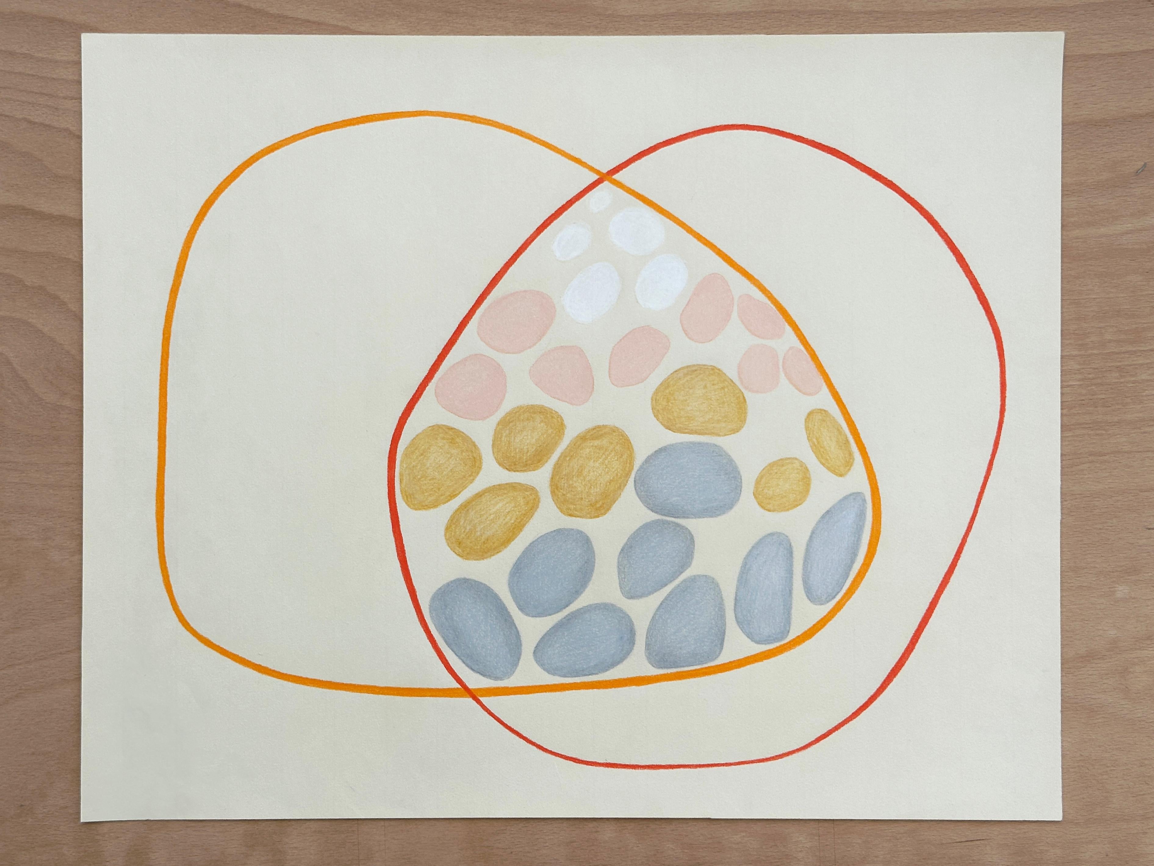 Amanda Andersen - Simple Circles Drawing orange modern organic warm ...