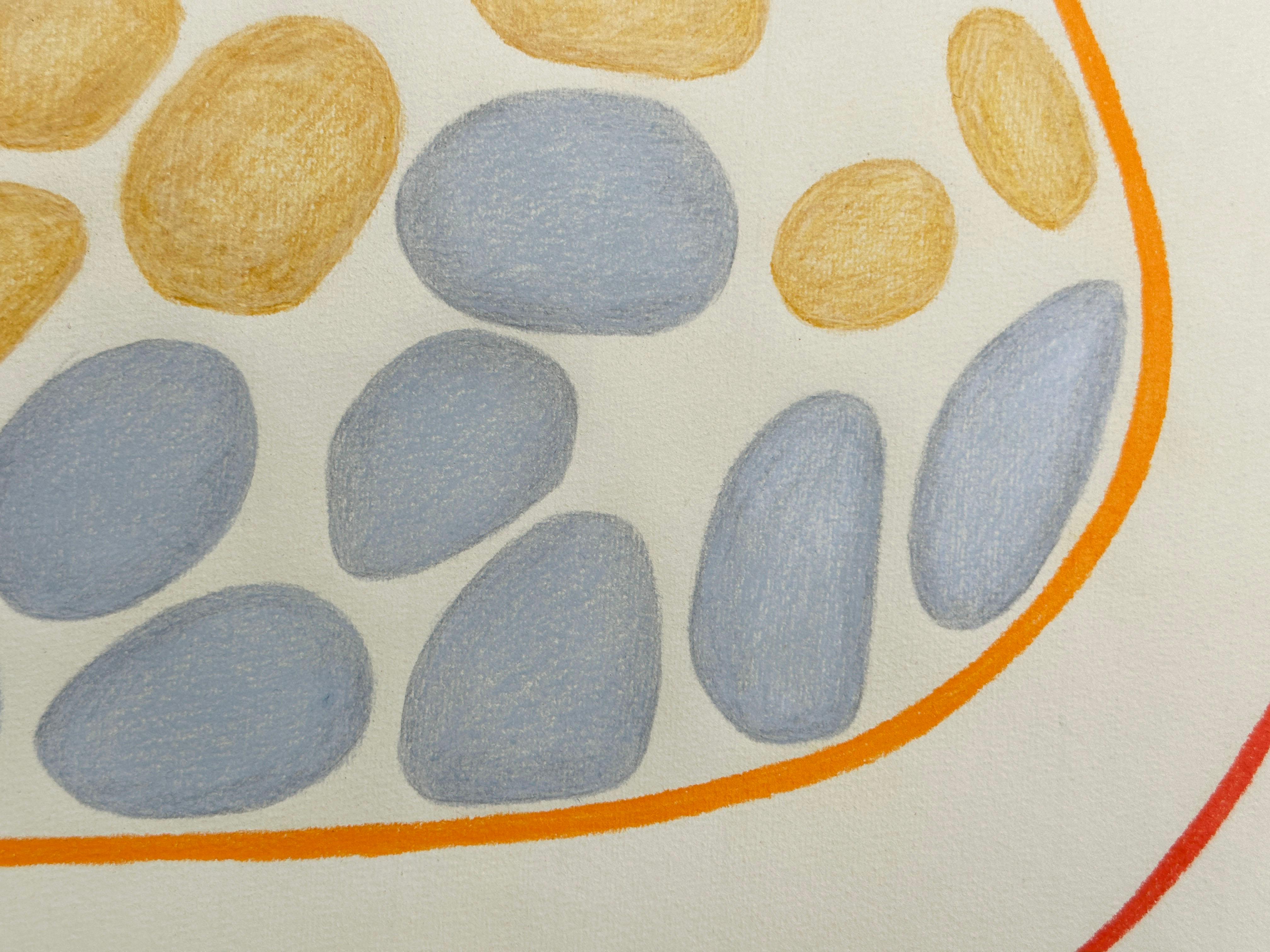 Amanda Andersen - Simple Circles Drawing orange modern organic warm ...