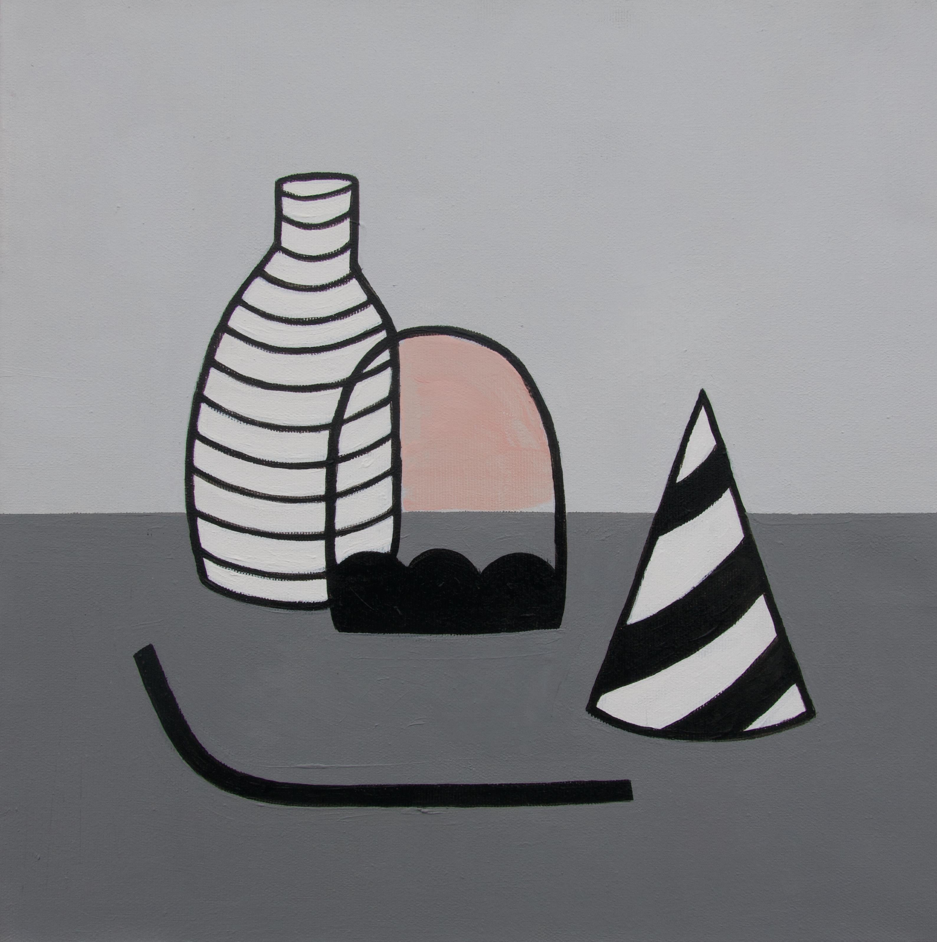 Amanda Andersen - "Still Life: Four Objects" Acrylic Painting black ...