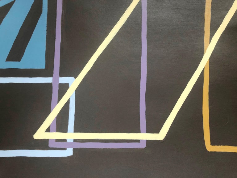 Amanda Andersen - Wireframe Brown Stack - abstract painting on paper ...