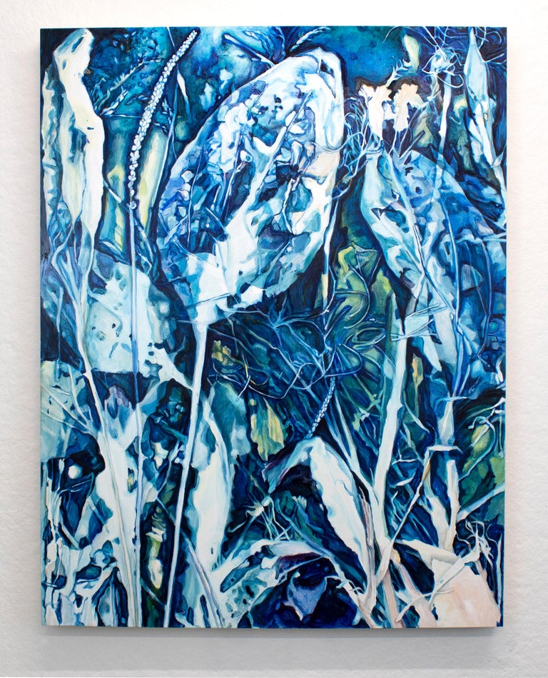 Amanda Besl - Contemporary Figurative Still Life Flora Cyanotype Blue ...