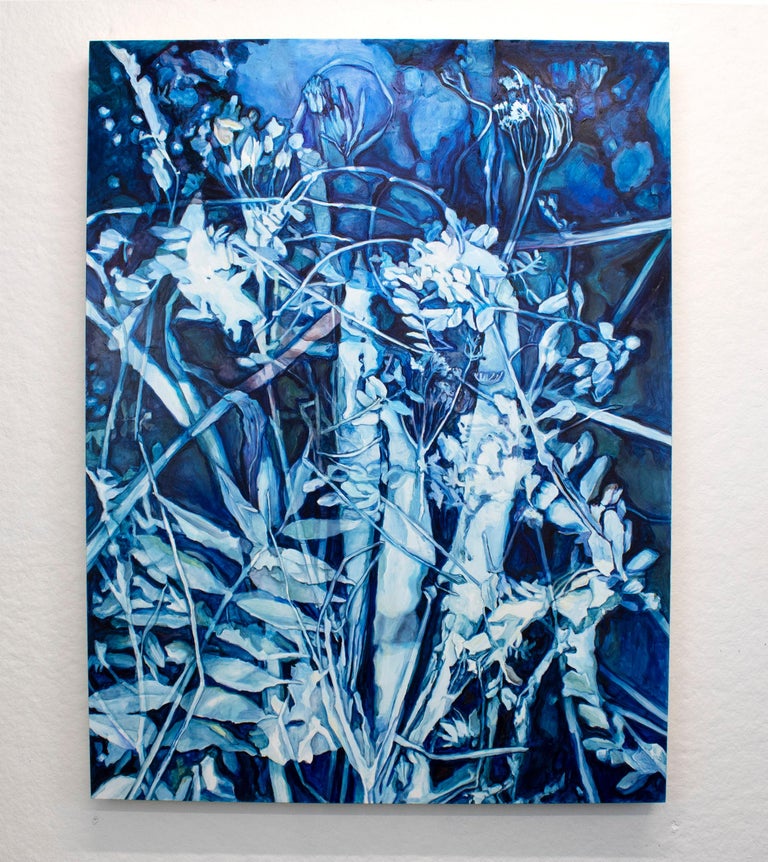 Amanda Besl - Contemporary Figurative Still Life Flora Cyanotype Blue ...