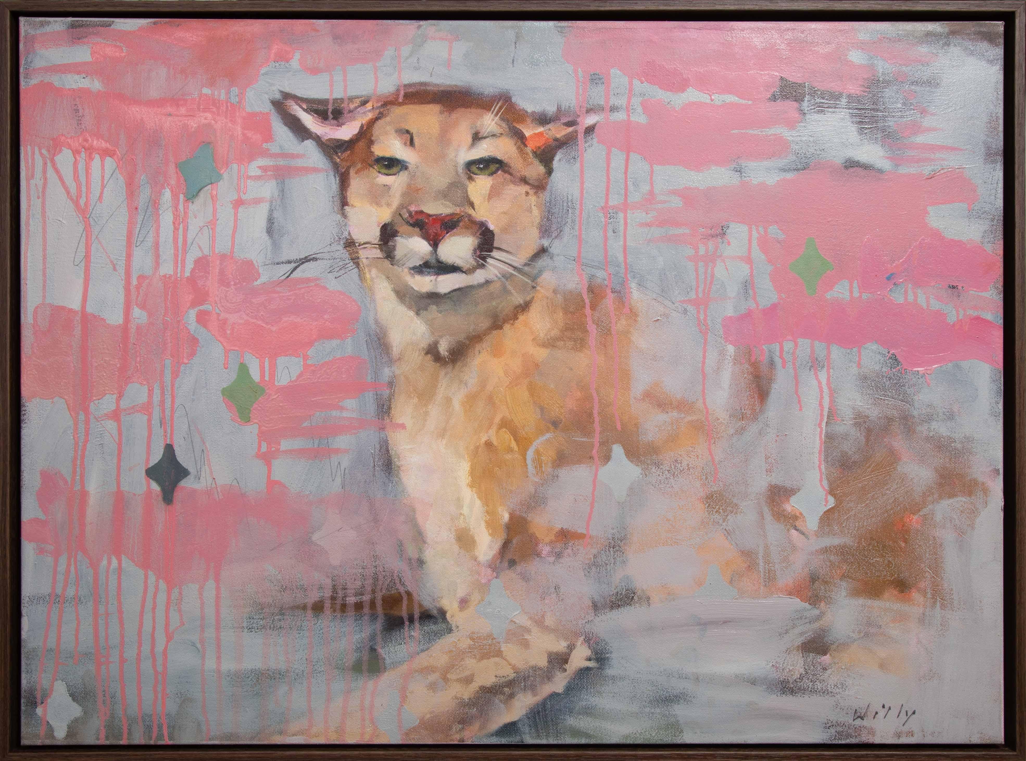 Amanda Wilner - Cougar Contemporary Original Amanda Wilner Wildlife ...