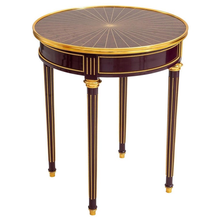 Amaranth and Gold Side Table For Sale at 1stDibs