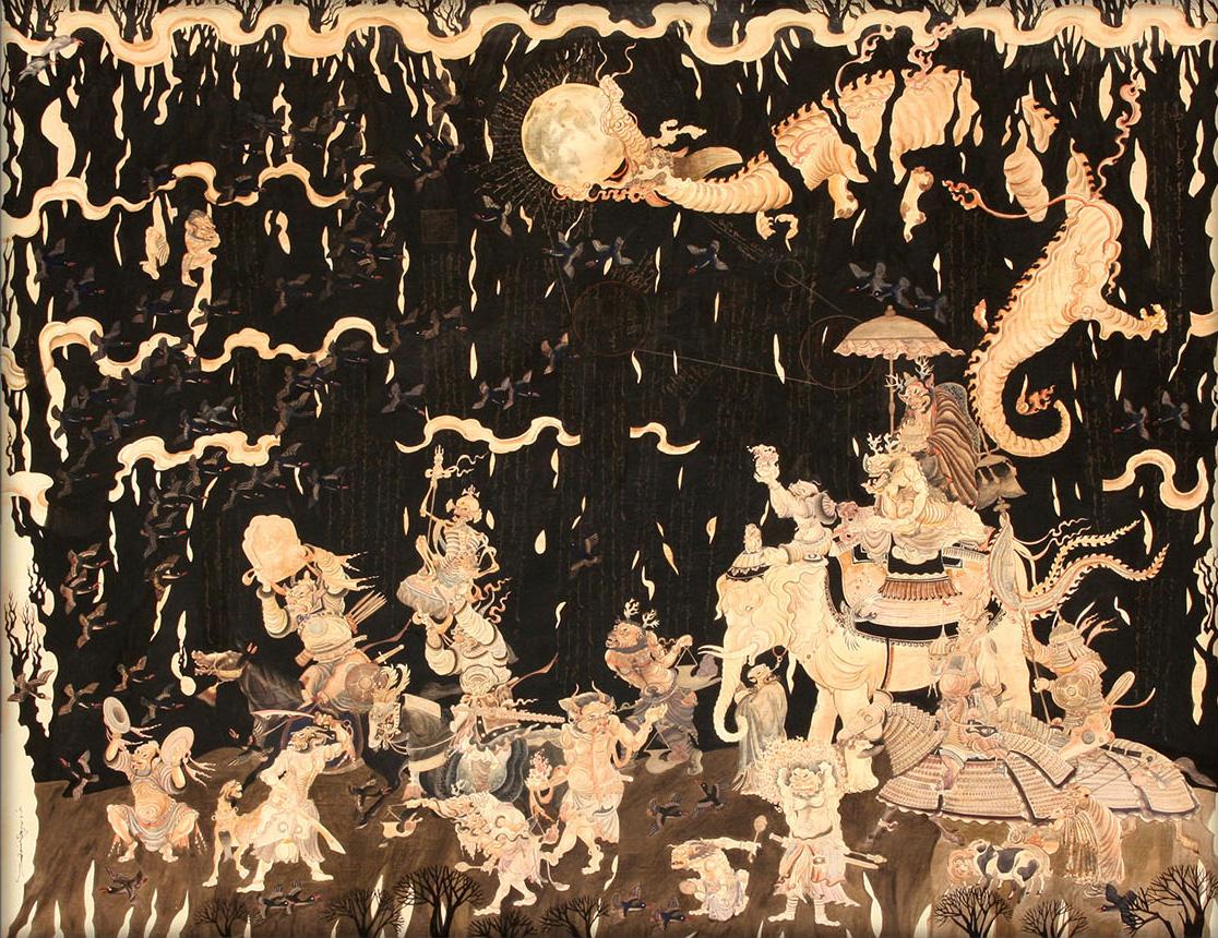 Amarsanaa Galmandakh - Monk - Religious Mongolian oil painting ...