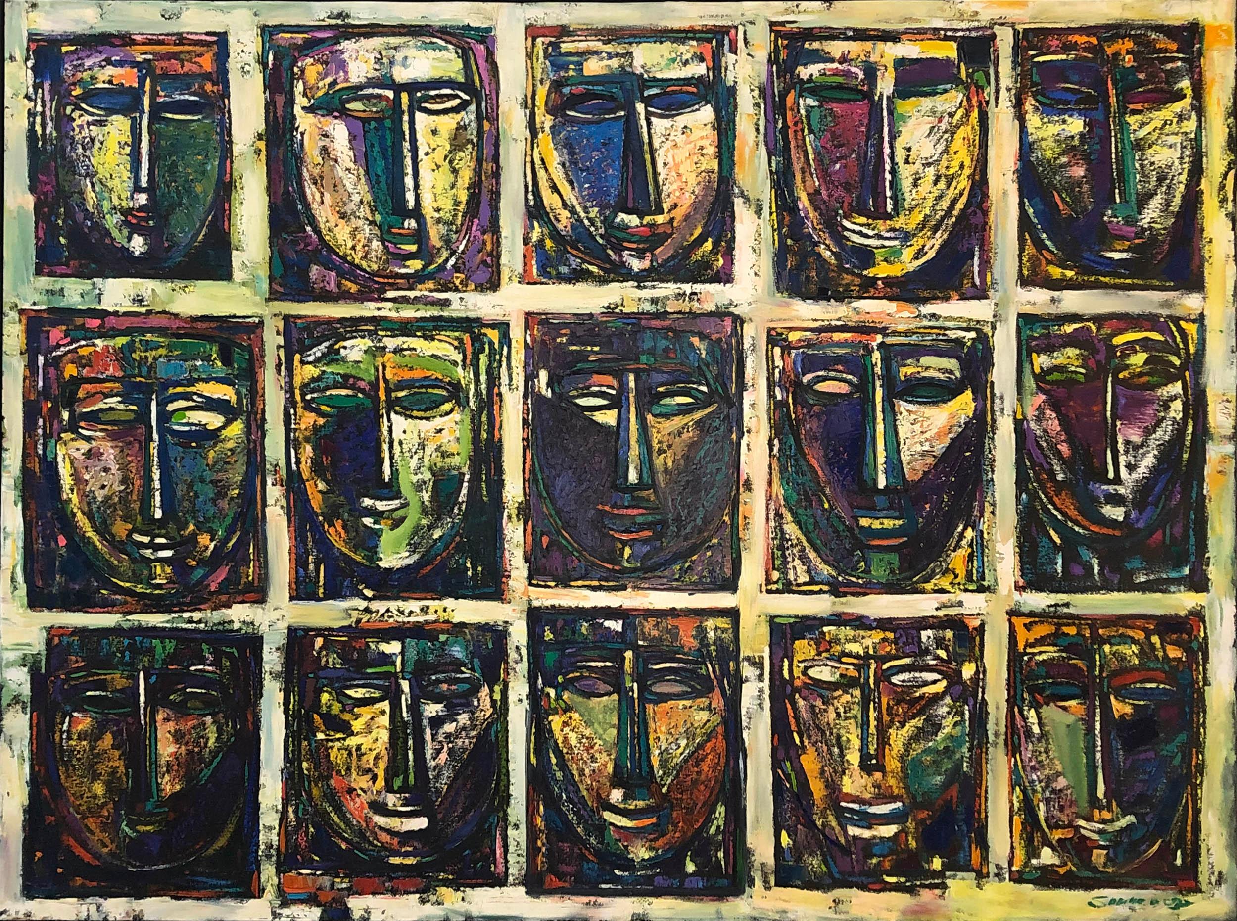 Amarsanaa Galmandakh – „Woman with Hat 4 - Original traditionelles ...