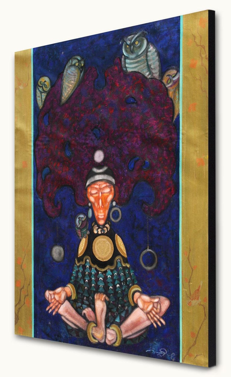 Amarsanaa Galmandakh - Monk - Religious Mongolian oil painting ...