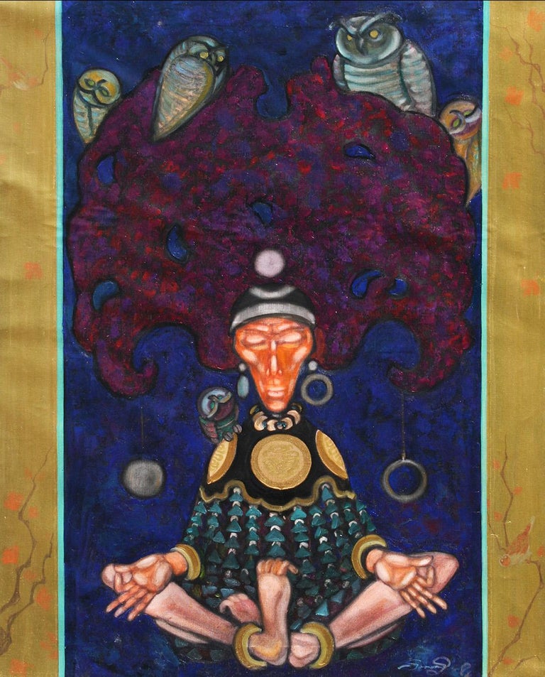 Amarsanaa Galmandakh - Monk - Religious Mongolian oil painting ...