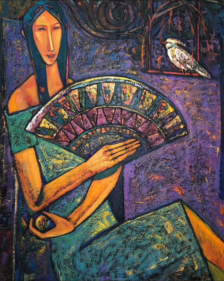 Amarsanaa Galmandakh - Portrait - Expressionist figurative study ...