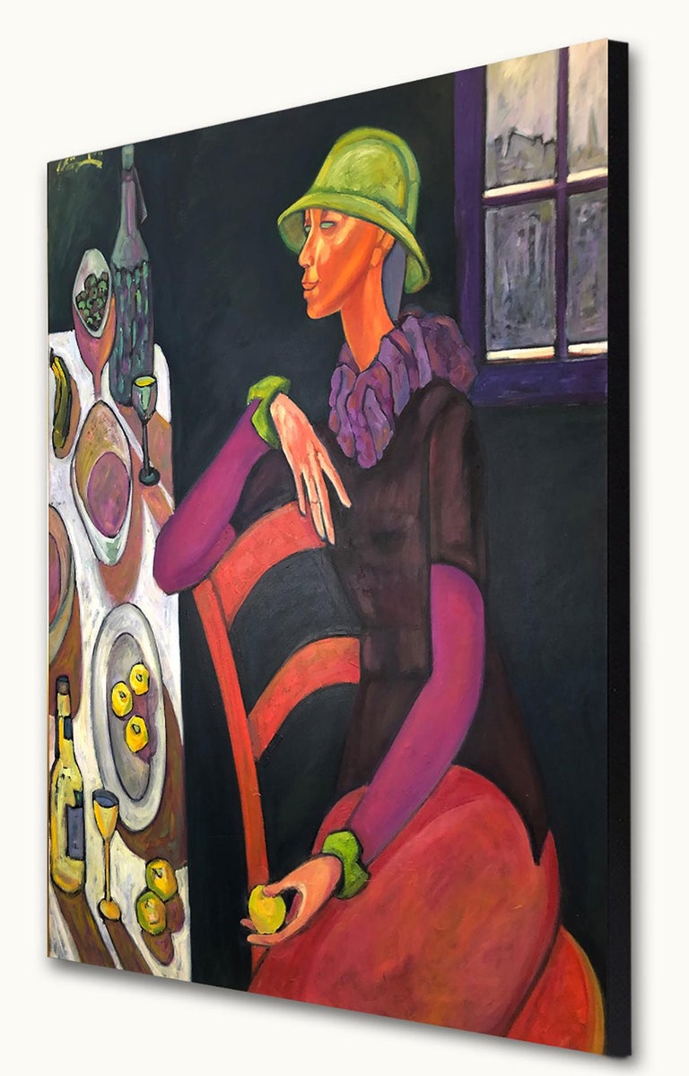 Amarsanaa Galmandakh - Woman with Hat 4 - original traditional ...