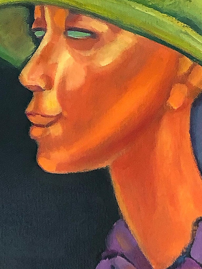 Amarsanaa Galmandakh - Woman with Hat 4 - original traditional ...