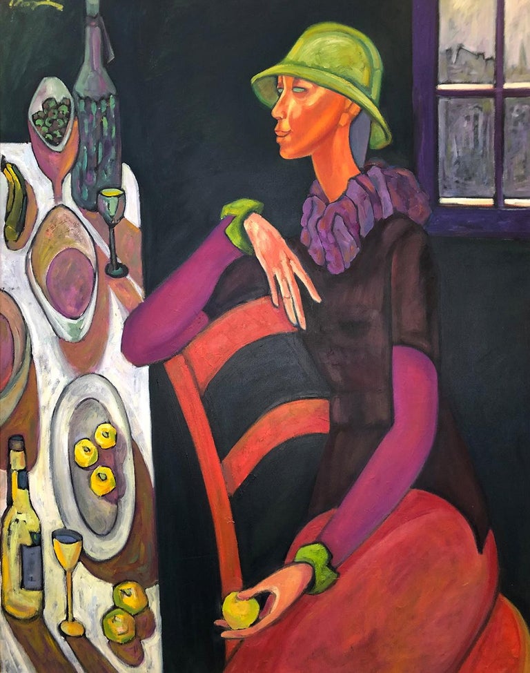 Amarsanaa Galmandakh - Woman with Hat 4 - original traditional ...