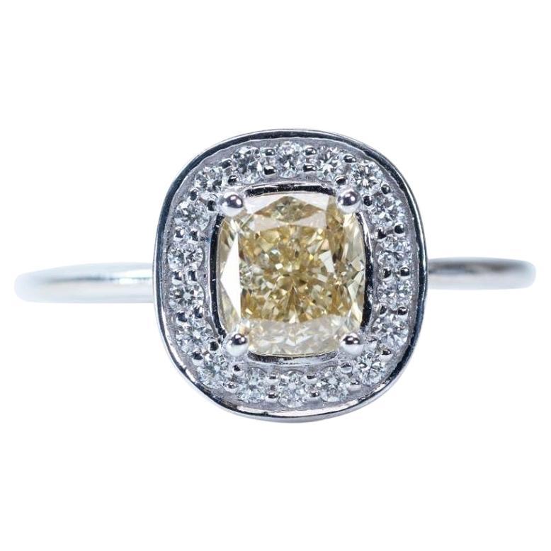 Customizable Amazing 18k White Gold Engagement Ring with 4.21ct ...