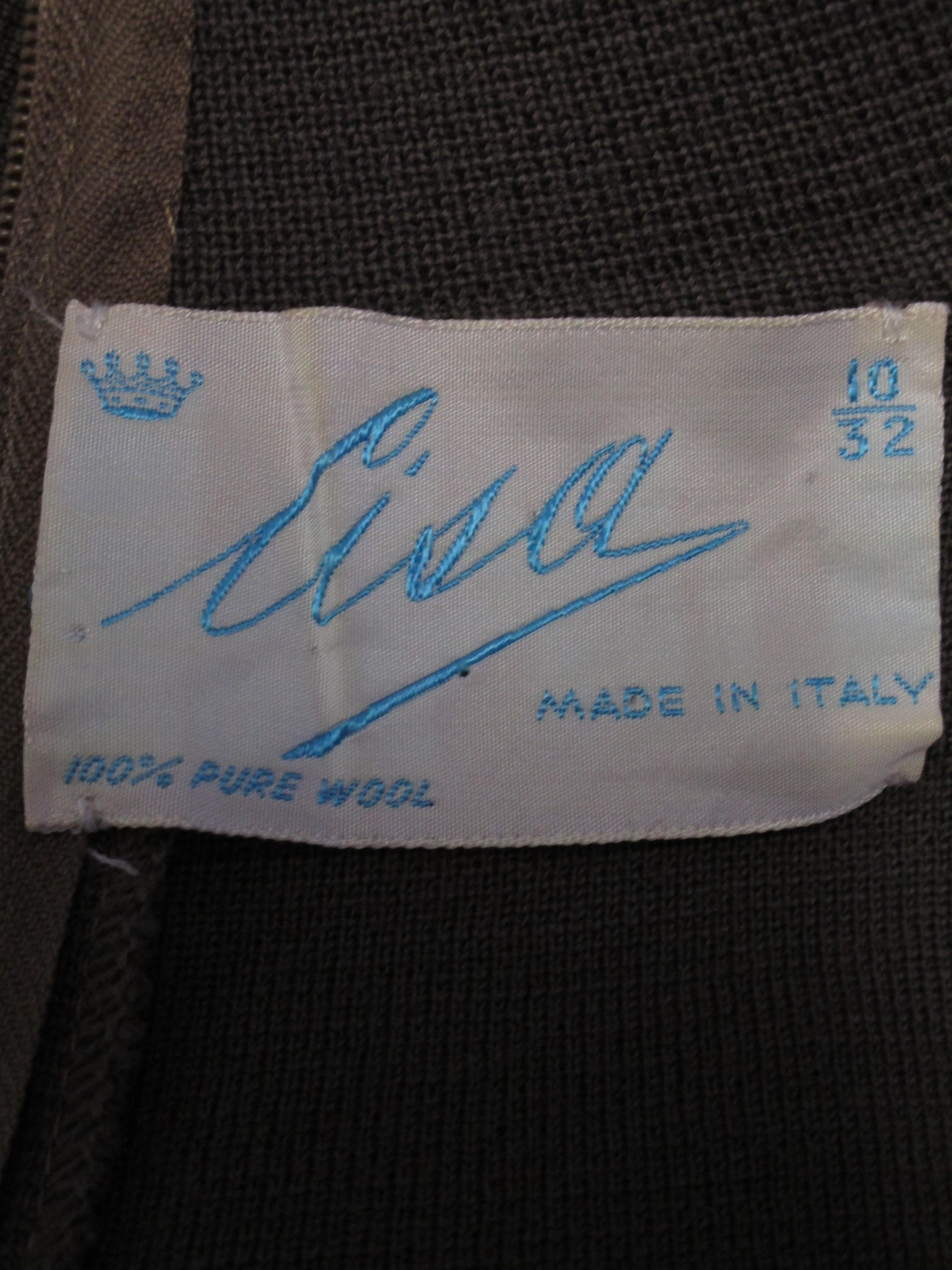 Amazing 1960s Cisa of Italy Grey Mod Dress and Cape Ensemble For Sale ...