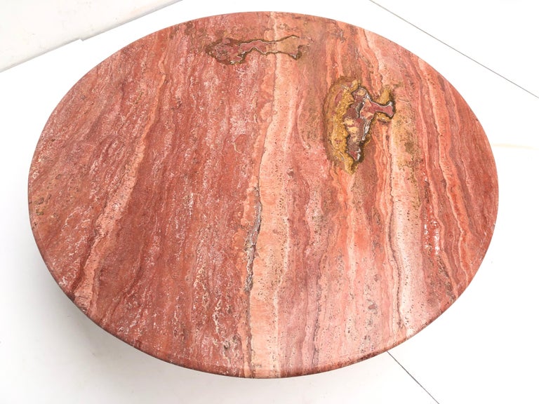Amazing 1970s Natural Red "Agate Stone Marble Coffee Table Knoll ...