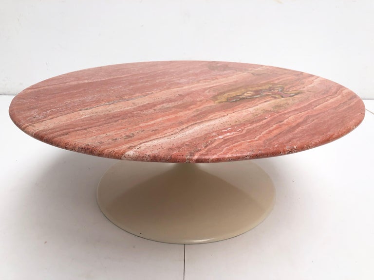Amazing 1970s Natural Red "Agate Stone Marble Coffee Table Knoll ...