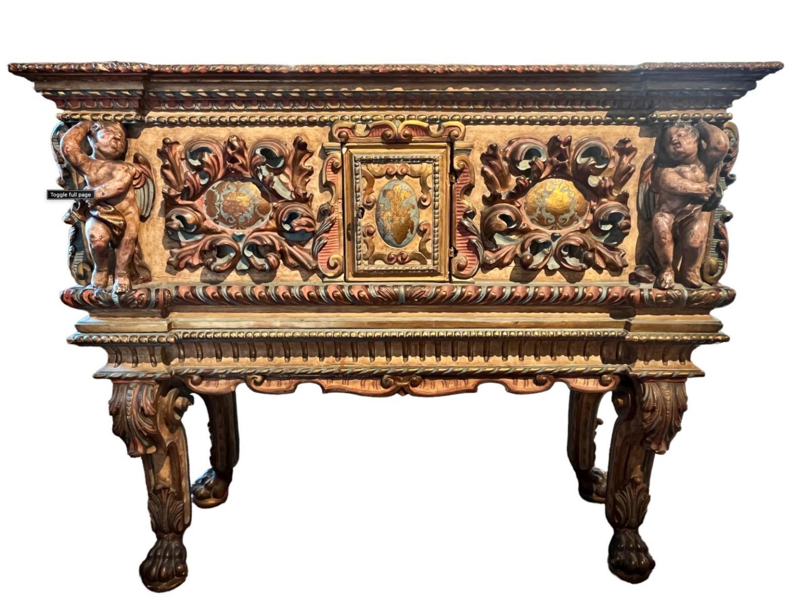 Amazing and Rare Italian Cassone 18th Century For Sale at 1stDibs