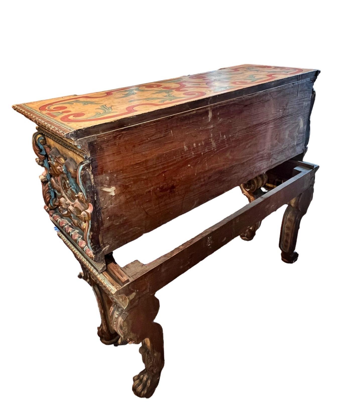 Amazing and Rare Italian Cassone 18th Century For Sale at 1stDibs