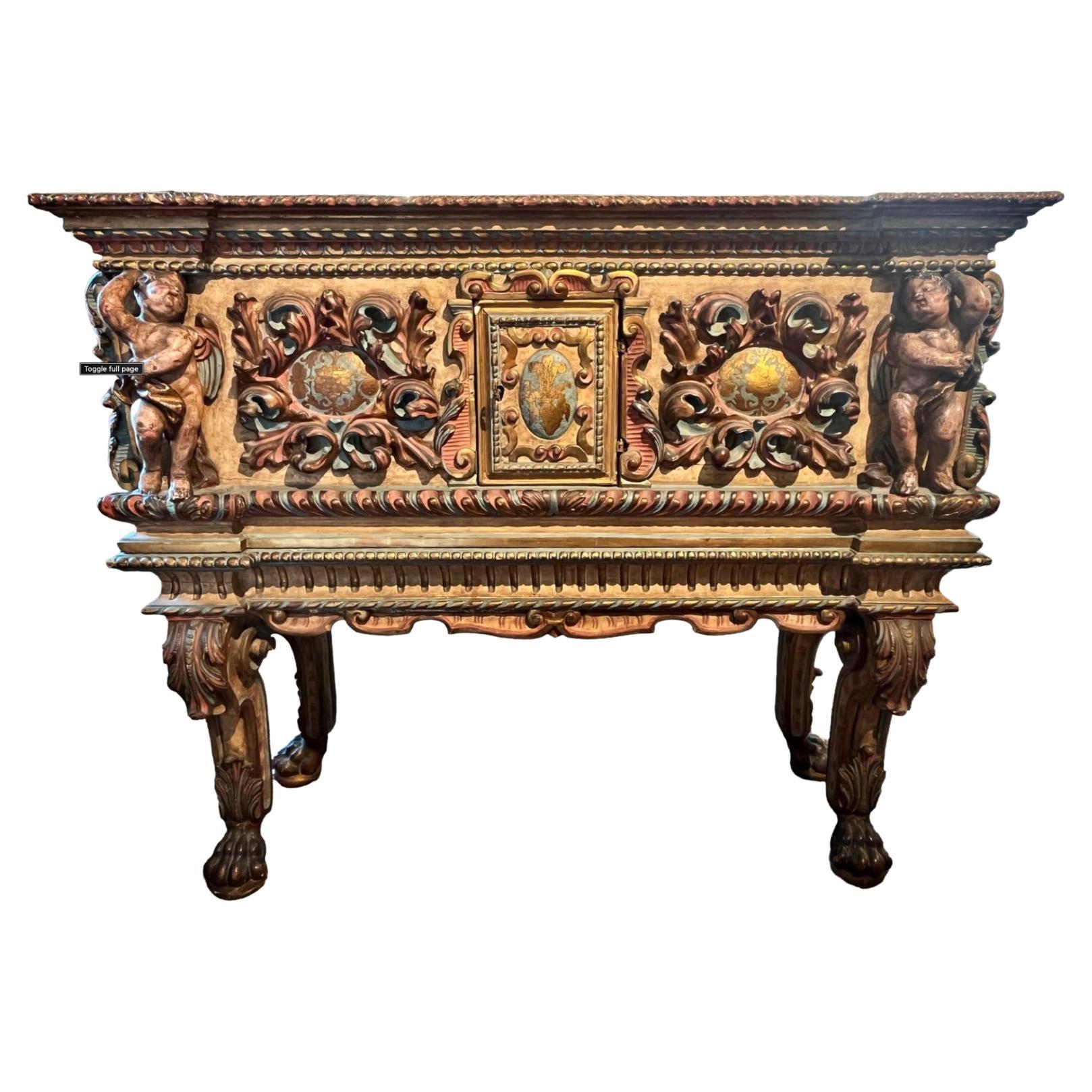 Amazing and Rare Italian Cassone 18th Century For Sale at 1stDibs