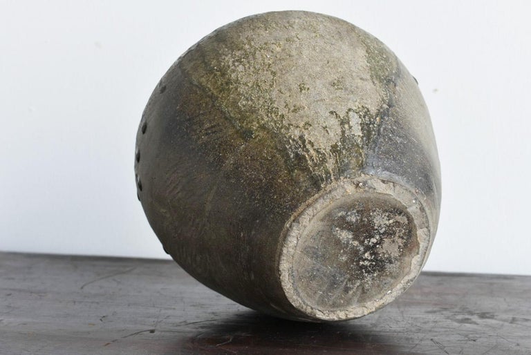 Amazing antique Japanese pottery jar/beautiful natural glaze vase/9 ...