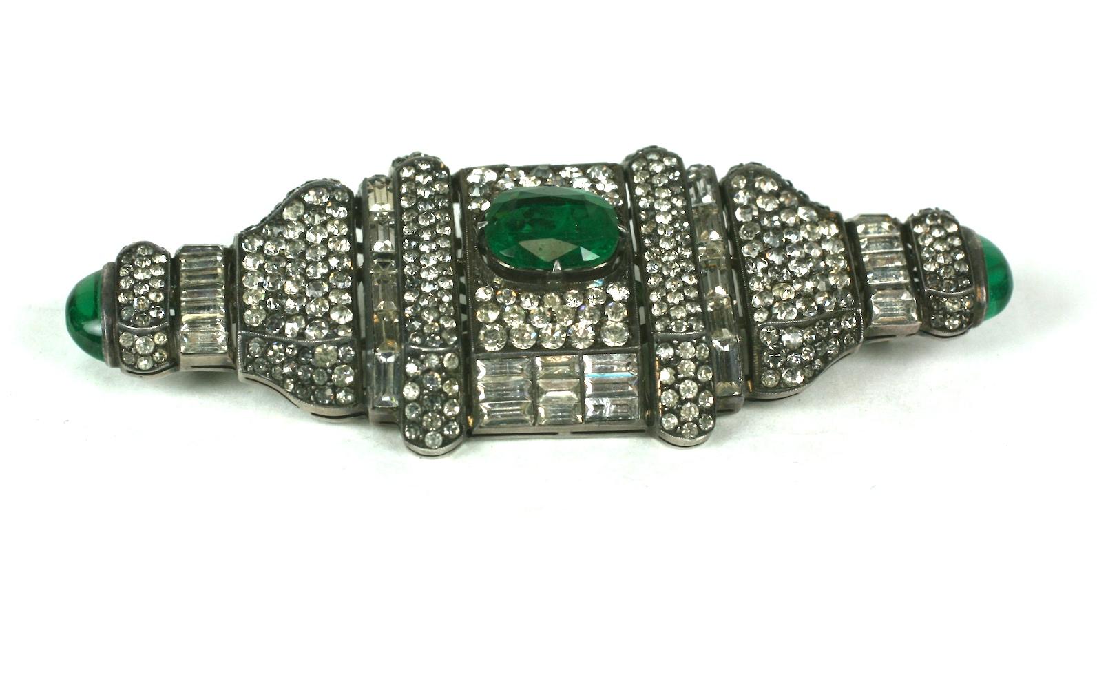 Amazing Art Deco Paste Brooch For Sale at 1stDibs